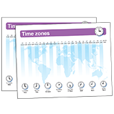 Printables - World Time Zone Map - Fellowes®